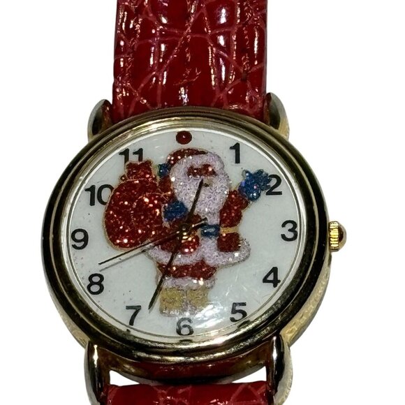Unbranded | Accessories | Vintage Santa Sparkle Glittery Watch Does ...